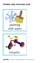 Outdoor play choosing cards (SB1574) - SparkleBox