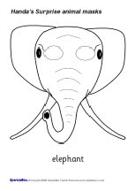 Handa's Surprise animal masks - black and white (SB1579) - SparkleBox