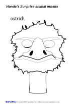 Handa's Surprise animal masks - black and white (SB1579) - SparkleBox