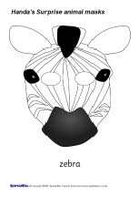 Handa's Surprise animal masks - black and white (SB1579) - SparkleBox