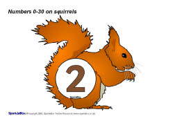 Numbers 0-30 on squirrels (SB1604) - SparkleBox
