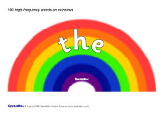 100 high-frequency words on rainbows (SB1664) - SparkleBox