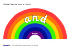 100 high-frequency words on rainbows (SB1664) - SparkleBox
