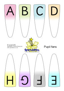 Alphabet fans - capitals (SB1680) - SparkleBox