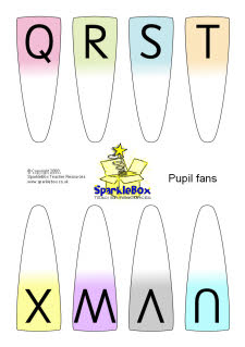 Alphabet fans - capitals (SB1680) - SparkleBox