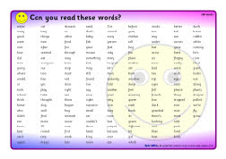 200 medium-frequency word mats (SB1688) - SparkleBox