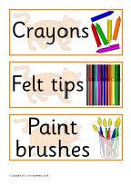 Cat-themed classroom signs and labels pack (SB1736) - SparkleBox