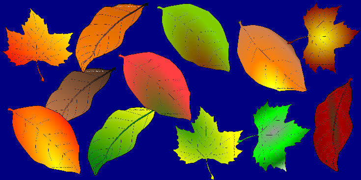 Autumn leaf clipart images (SB1785) - SparkleBox