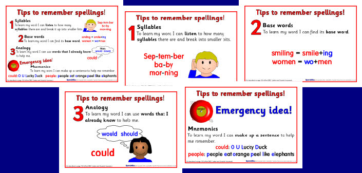 Phase 6 memory strategies posters for spelling (SB1782) - SparkleBox