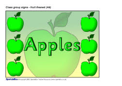 Fruit-themed group signs - A4 (SB1793) - SparkleBox