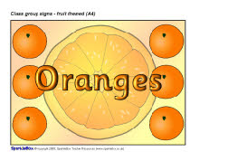 Fruit-themed group signs - A4 (SB1793) - SparkleBox
