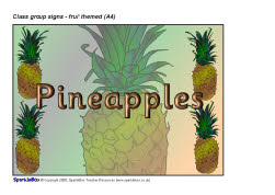Fruit-themed group signs - A4 (SB1793) - SparkleBox