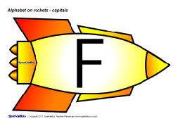 Alphabet rockets - capitals (SB1828) - SparkleBox