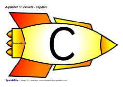 Alphabet rockets - capitals (SB1828) - SparkleBox