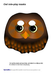 Owl role-play masks (SB1833) - SparkleBox