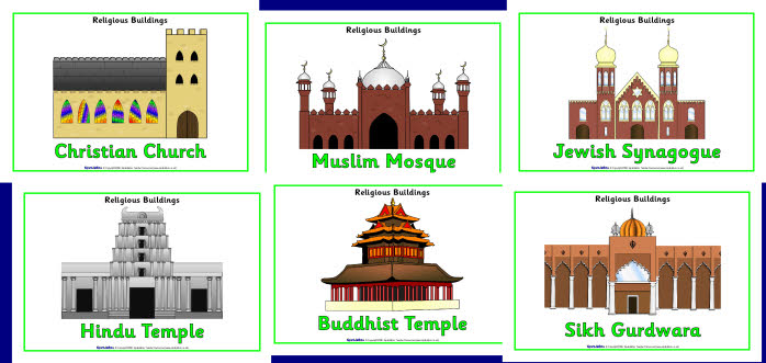 Religious buildings posters (SB1880) - SparkleBox