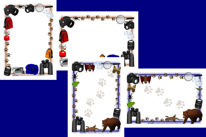 Explorers A4 page borders (SB1912) - SparkleBox