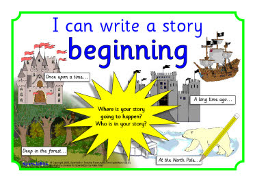 Beginning, middle and end story-writing posters (SB1953) - SparkleBox