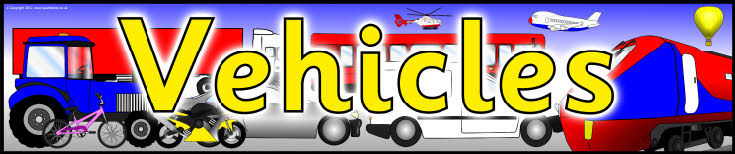 Vehicles display banner (SB1972) - SparkleBox