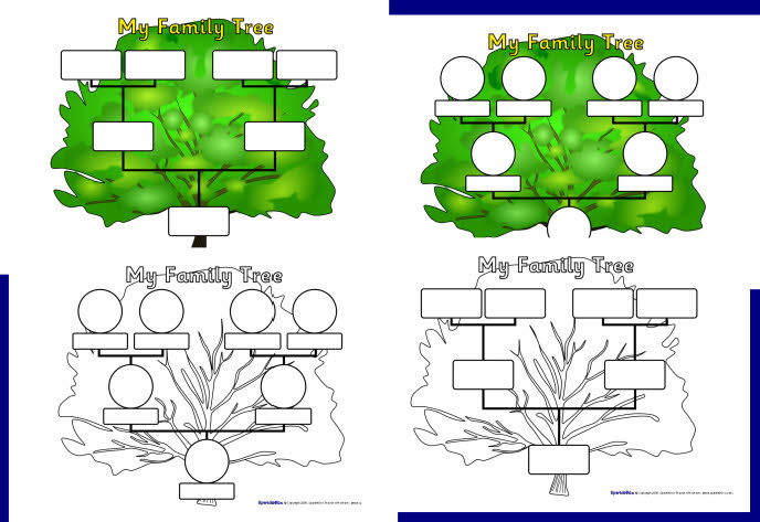 Family tree sheets (SB1982) - SparkleBox