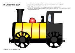 Phonics train: th (SB1984) - SparkleBox