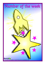 Rocket and star weekly focus signs (SB1986) - SparkleBox