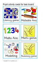 Pupil activity cards for task board (SB1989) - SparkleBox