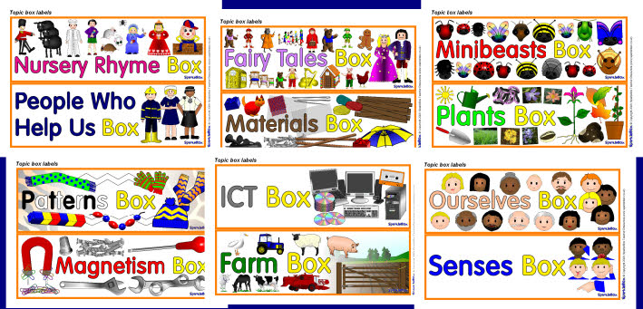 Topic box labels (SB1994) - SparkleBox