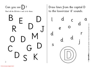 My book about capital 'D' (SB2000) - SparkleBox