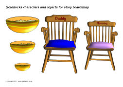 Goldilocks cut-out characters and objects (SB2041) - SparkleBox