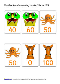 Number bond matching cards - 10s to 100 (SB2058) - SparkleBox