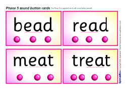 Phase 5 sound buttons word cards (SB2101) - SparkleBox