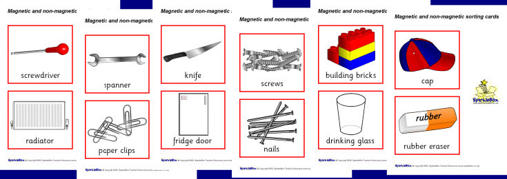 Magnetic objects sorting cards (SB2102) - SparkleBox