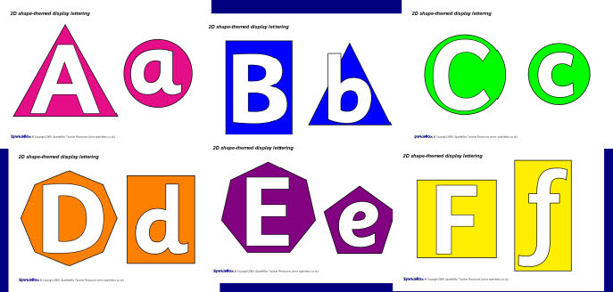 2D shape display lettering (SB2109) - SparkleBox