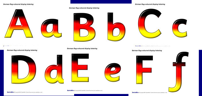 German flag-coloured display lettering (SB2118) - SparkleBox