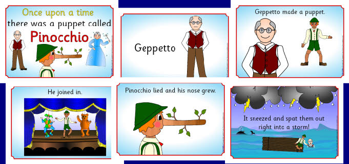 Pinocchio story visual aids (SB2116) - SparkleBox