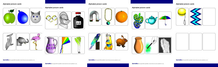 Alphabet picture cards (SB2162) - SparkleBox