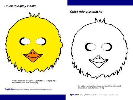 Chick masks (SB2192) - SparkleBox