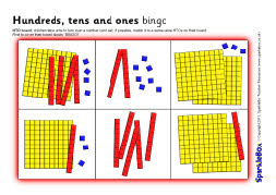 Hundreds, tens and units bingo (SB2238) - SparkleBox