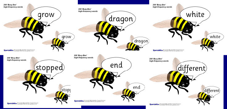Next 200 common words on bees (SB2261) - SparkleBox