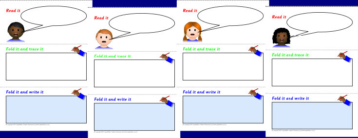 Editable read, trace and write sheets (SB2280) - SparkleBox