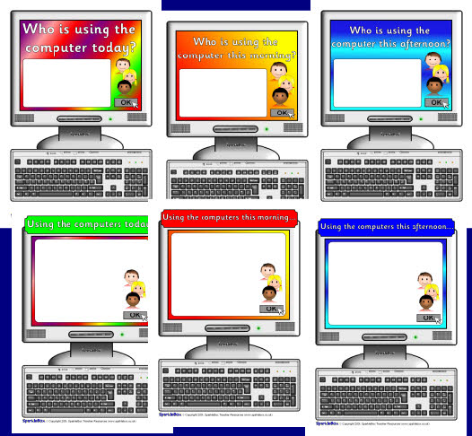 ‘Using the computer’ posters (SB2360) - SparkleBox