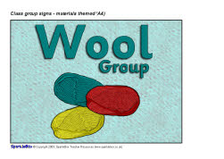 Materials-themed group signs - A4 (SB2377) - SparkleBox