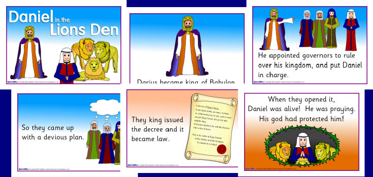 Daniel in the Lions Den visual aids (SB2446) - SparkleBox