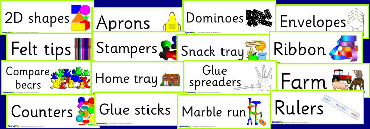 Green classroom resource labels (SB2466) - SparkleBox