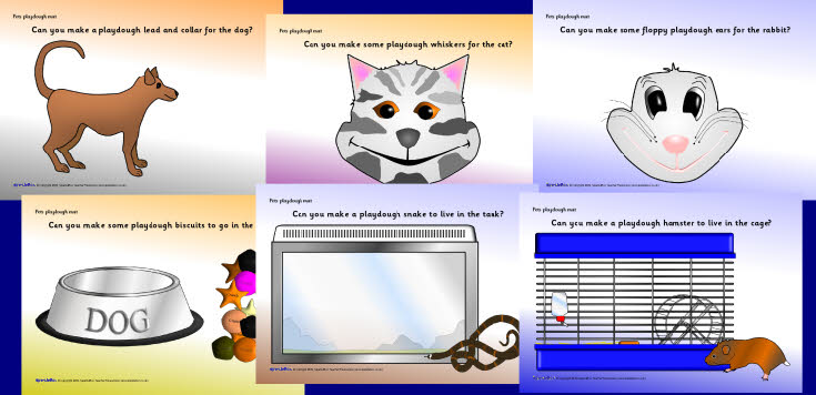 Pets playdough mats (SB2611) - SparkleBox