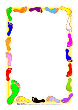 Footprint A4 page borders (SB2635) - SparkleBox