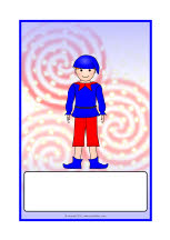 Fantasy character editable book covers (SB2711) - SparkleBox