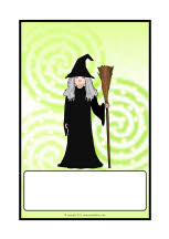 Fantasy character editable book covers (SB2711) - SparkleBox