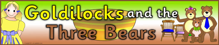 Goldilocks and the Three Bears display banner (SB2835) - SparkleBox